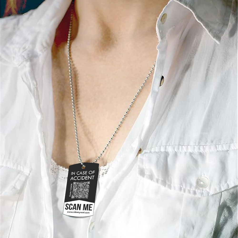 Medical ID Neck Tag - RideMyRoot